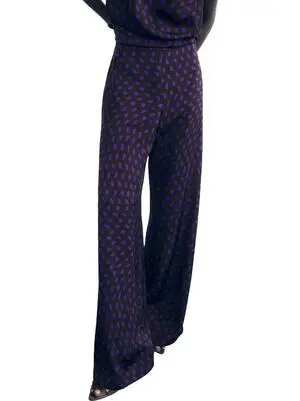 MANGO Polka Dot Flare Leg Pants