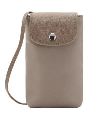 Mango Nylon Phone Crossbody Bag - Light/pastel Brown