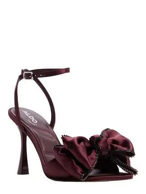 Aldo Tinsel Ankle Strap Sandal - Bordo