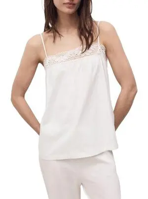 Mango Cotton Camisole - White