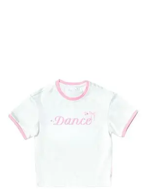 BITS & BOWS Dance T-shirt - White/pink