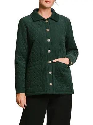 Matty M. Canyon Quilted Corduroy Barn Jacket - Hunter
