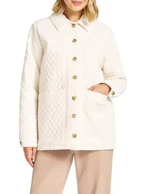 Matty M. Canyon Quilted Corduroy Barn Jacket - Ivory