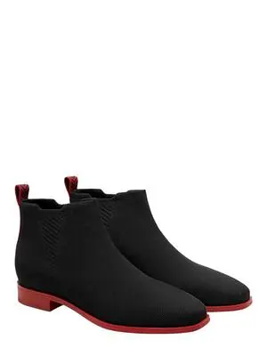 Vivaia Ryan Slip-on Chelsea Boots - Black Ruby Red