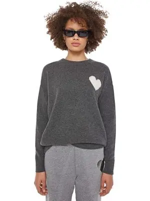 Sprwmn Heart Logo Cashmere Sweatshirt - Grey