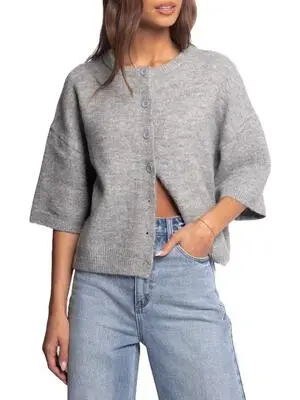 PETAL & PUP Lilith Elbow Sleeve Cardigan Grey