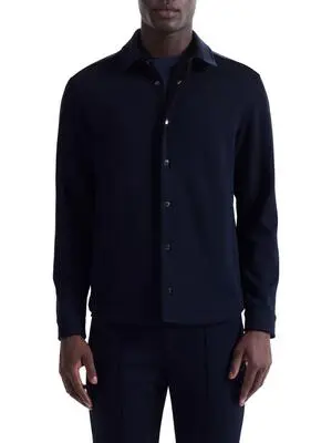 Bugatchi Soft Touch Snap-up Shirt - Navy