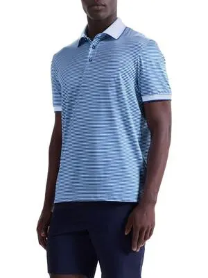 Bugatchi Three-button Performance Polo - White
