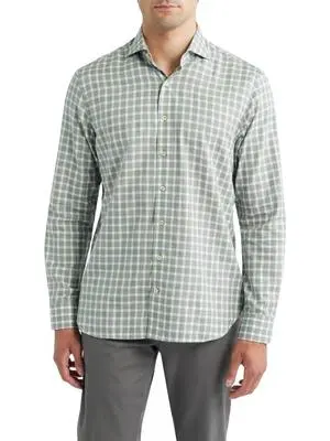 Johnnie-o Peirce Check Cotton Button-up Shirt - Trails