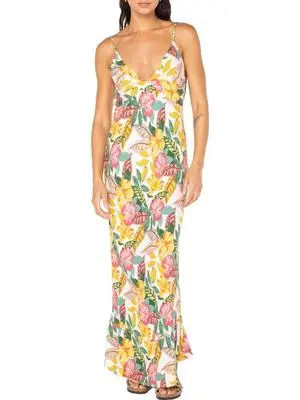 Roxy Lost Paradise Floral Maxi Dress - Multi Yellow