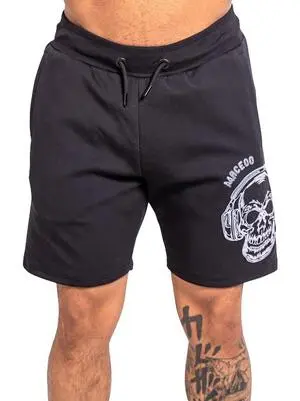 MACEOO Skull 80 Drawstring Shorts - Black