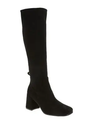 Jeffrey Campbell Hotlava Knee High Boot Black Suede
