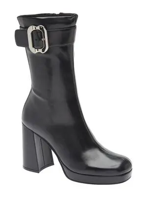 Jeffrey Campbell Bratty Block Heel Bootie Black