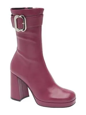 Jeffrey Campbell Bratty Block Heel Bootie Magenta