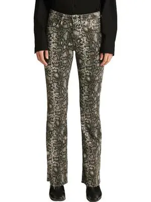MAVI Vicky Snake Print Bootcut Jeans - Smoke Snake Denim