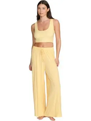 CUUP Scoop Neck Modal Silk Rib Tank - Honey