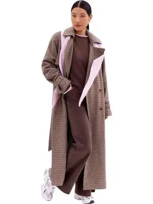 RO&ZO Belted -check Trench Coat - Multi