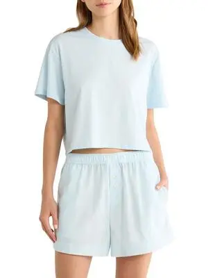 OPEN EDIT Boxy Crop Sleep T-Shirt
