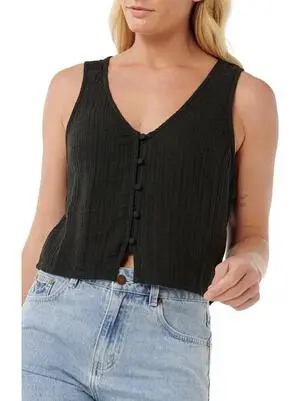 Rip Curl Premium Surf Cotton Crop Tank - Black