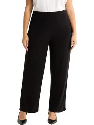 Anne Klein Stretch Knit Pull-on Trousers - Anne Black