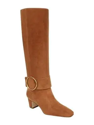 Franco Sarto Solene Flexa Leather Knee High Boots - Saddle Brown