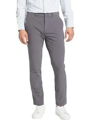 Mizzen+main Helmsman Slim Fit Flat Front Golf Pants - Charcoal Solid