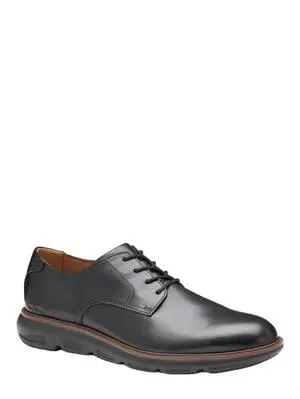 Johnston & Murphy Larkin Plain Toe Derby - Black Italian Calfskin