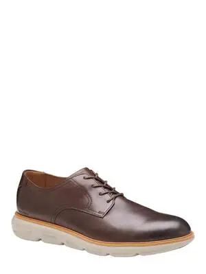 Johnston & Murphy Larkin Plain Toe Derby - Mahogany Italian Calfskin