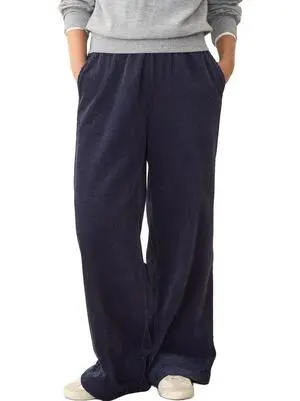 Marine Layer Allison Pull-on Wide Leg Corduroy Pants - Navy