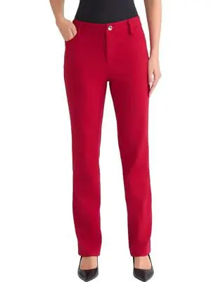 Jones New York Lexington Straight-leg Pants - Venetian Red
