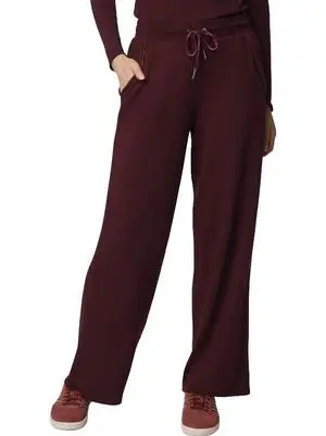 Splendid Supersoft Trim Wide Leg Pants Rosewood Pink