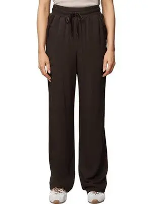 Splendid Supersoft Trim Wide Leg Pants - Soft Chocolate Brown