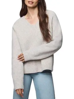 Splendid Melina Relaxed-fit Wool-blend Sweater - Pale Oak White Heather