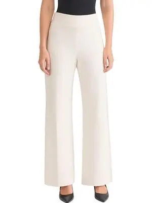 Jones New York Pull-on Wide-leg Pants - Jones White