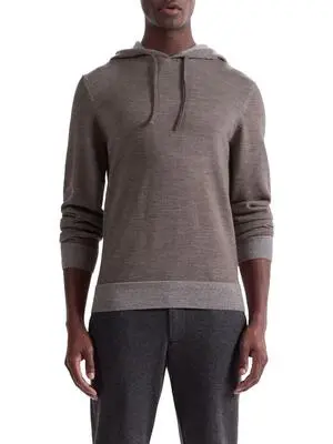 Bugatchi Merino Wool Hoodie Sweater - Walnut