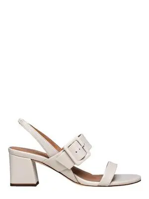 JOAN OLOFF SHOES Greyson Block Heel Sandal Off White
