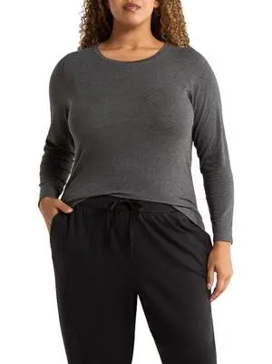 EILEEN FISHER Crewneck Long-Sleeve Top