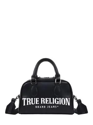 True Religion Big Logo Mini Satchel - Black