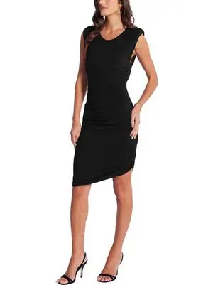 BISHOP + YOUNG Alex Side Ruched Midi Dress - Black