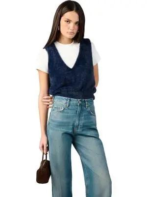 WeWoreWhat V-neck Sweater Vest - Dark Navy