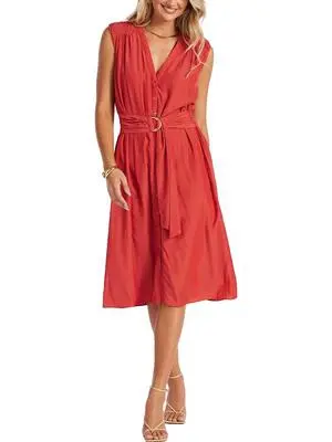 BISHOP + YOUNG Summer Soiree Midi Dress - Hibiscus