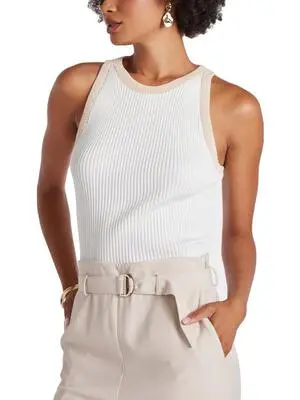 BISHOP + YOUNG Candace Ribbed Sweater Tank - Natural