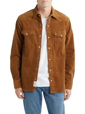 SCHOTT Cotton Corduroy Western Shirt - Tobacco