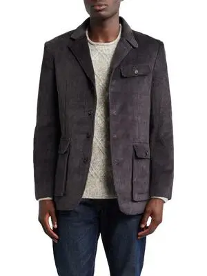 SCHOTT Corduroy Blazer Charcoal