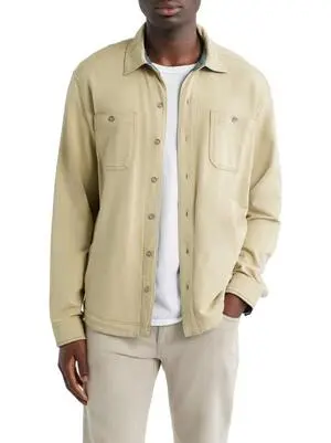 Tommy Bahama Ben & Terry Shirt Jacket - Stone Khaki
