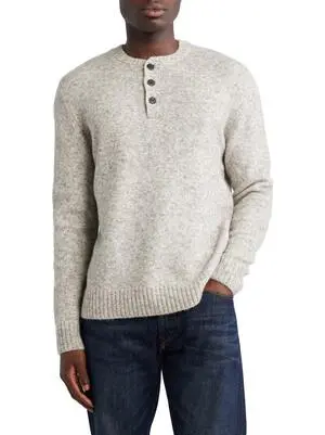 SCHOTT Tri-blend Henley Sweater - Cloud Grey