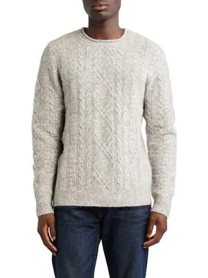 SCHOTT Tri-Blend Fisherman Sweater Cloud Grey