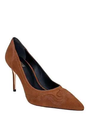 L'Agence Amandine Pointed Toe Pump - Buckskin Suede