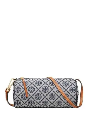 Tory Burch T Monogram Jacquard Cylinder Shoulder Bag - Tory Navy