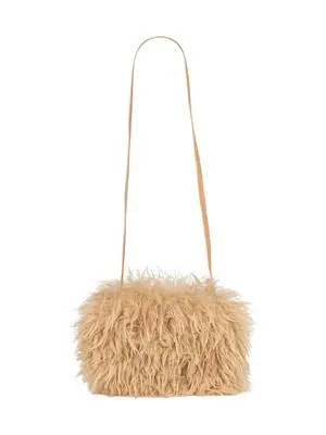 Jeffrey Campbell Bestowed Faux Fur Shoulder Bag - Wheat